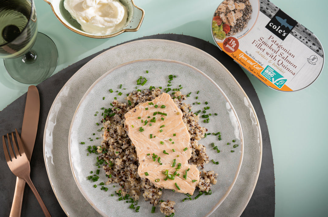 Patagonian Smoked Salmon Fillet with Quinoa - Open & Eat Meal – Cole's ...