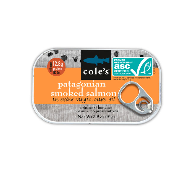 Patagonian Smoked Salmon Fillet in Extra Virgin Olive Oil – Cole's Seafood