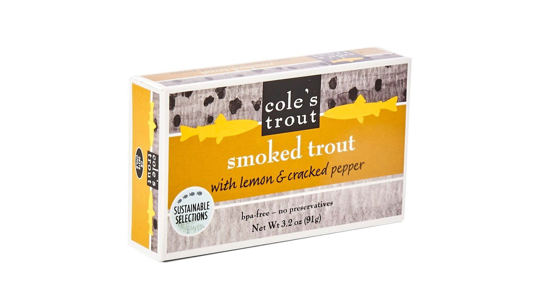 Smoked Rainbow Trout Fillet with Lemon & Cracked Pepper – Cole's Seafood